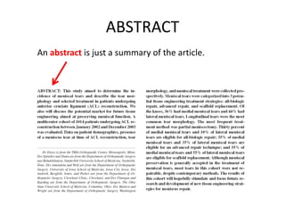 Parts of a Scholarly Article | PPTX