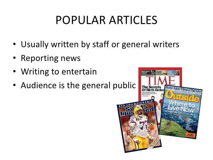 Parts of a Scholarly Article