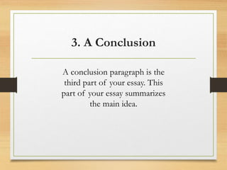 Parts of an essay | PPTX