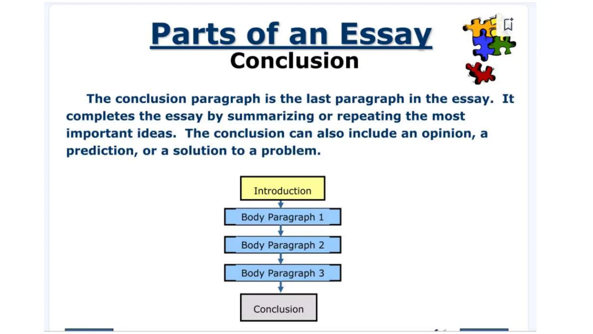 Parts of an essay INTRODUCTION, BODY, AAND CONCLUSSION.pptx