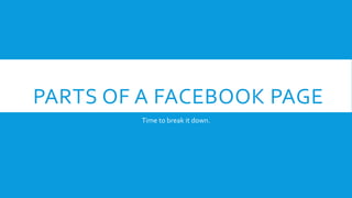 Parts of a Facebook Page | PDF