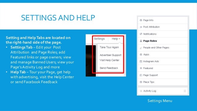 Parts of a Facebook Page