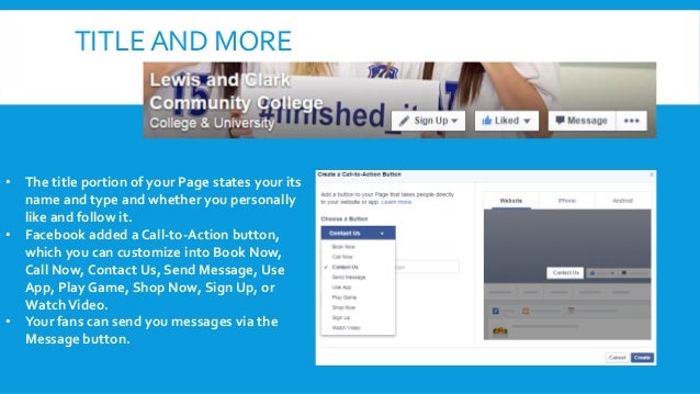 Parts of a Facebook Page