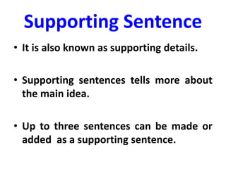 parts of a paragraph for Grade Four English | PPTX