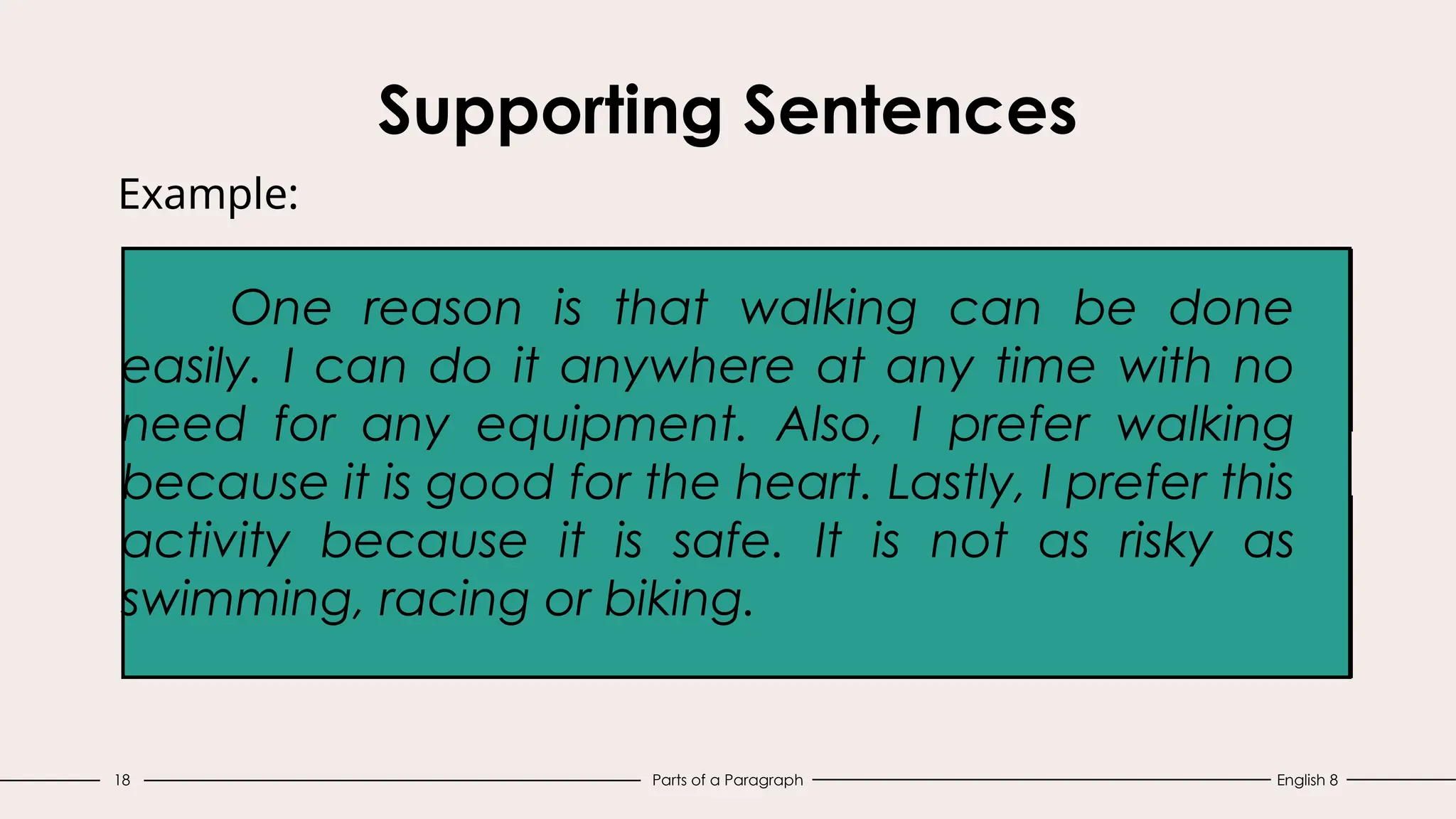Parts of a Paragraph - English 8 Quarter 2 | PPTX