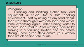 Parts of a Paragraph - English 8 Quarter 2 | PPTX