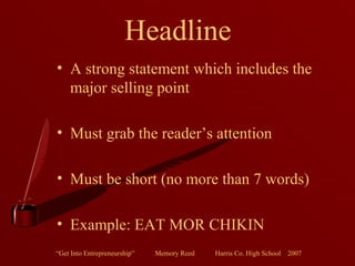 Parts of a Print Advertisement | PPT