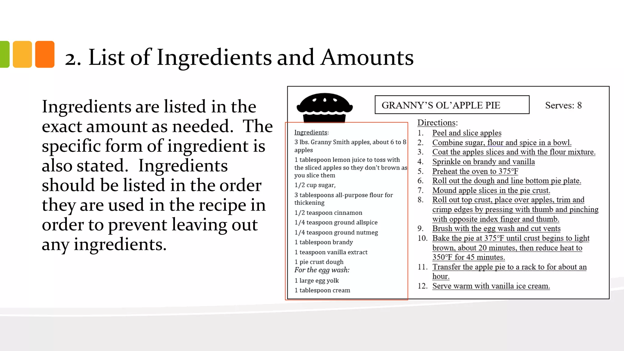 Parts of a recipe | PPTX