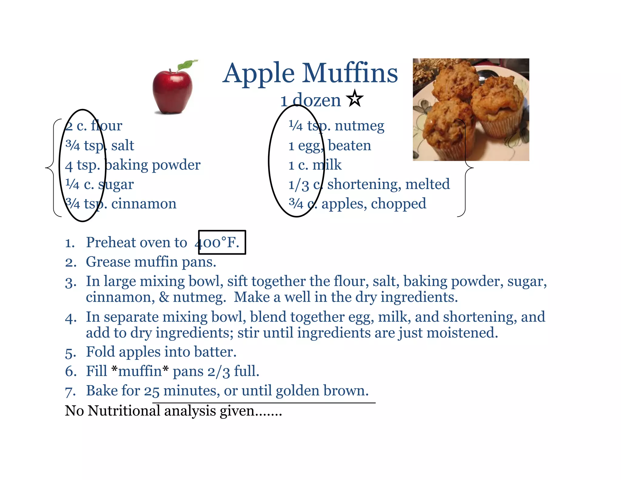 Parts of a recipe following recipes and directions (3) | PPT