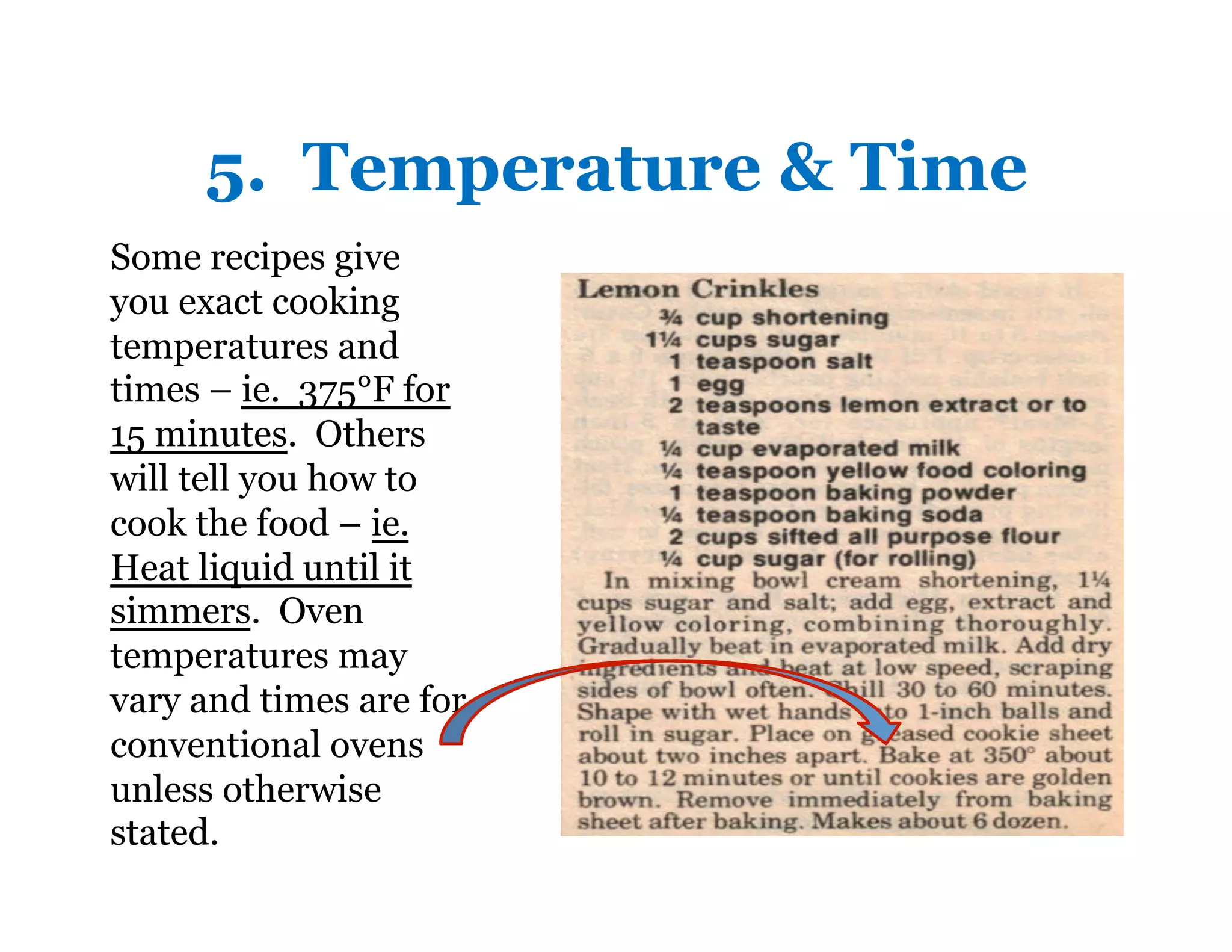 Parts of a recipe following recipes and directions (3) | PPT | Free ...