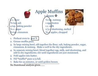 Parts of a recipe following recipes and directions (3) | PPT