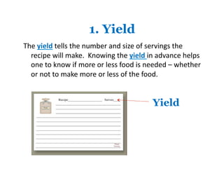 Parts of a recipe following recipes and directions (3) | PPT