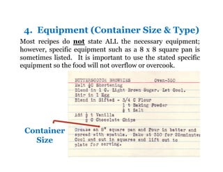 Parts of a recipe following recipes and directions (3) | PDF