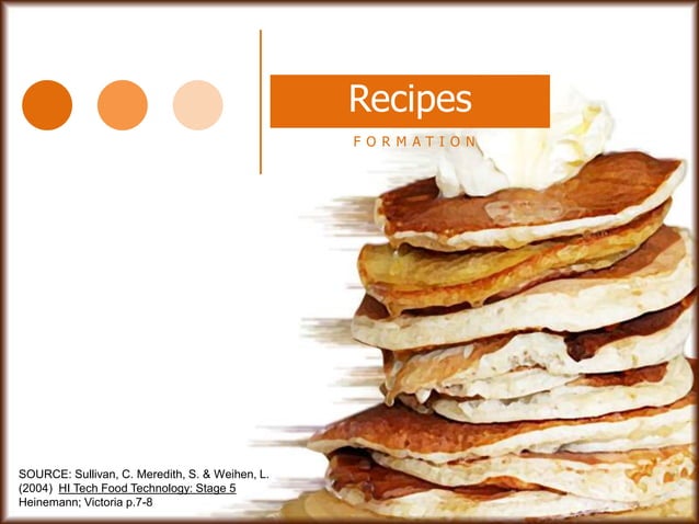 Parts of a recipe presentation | PPTX | Cooking | Food & Drink