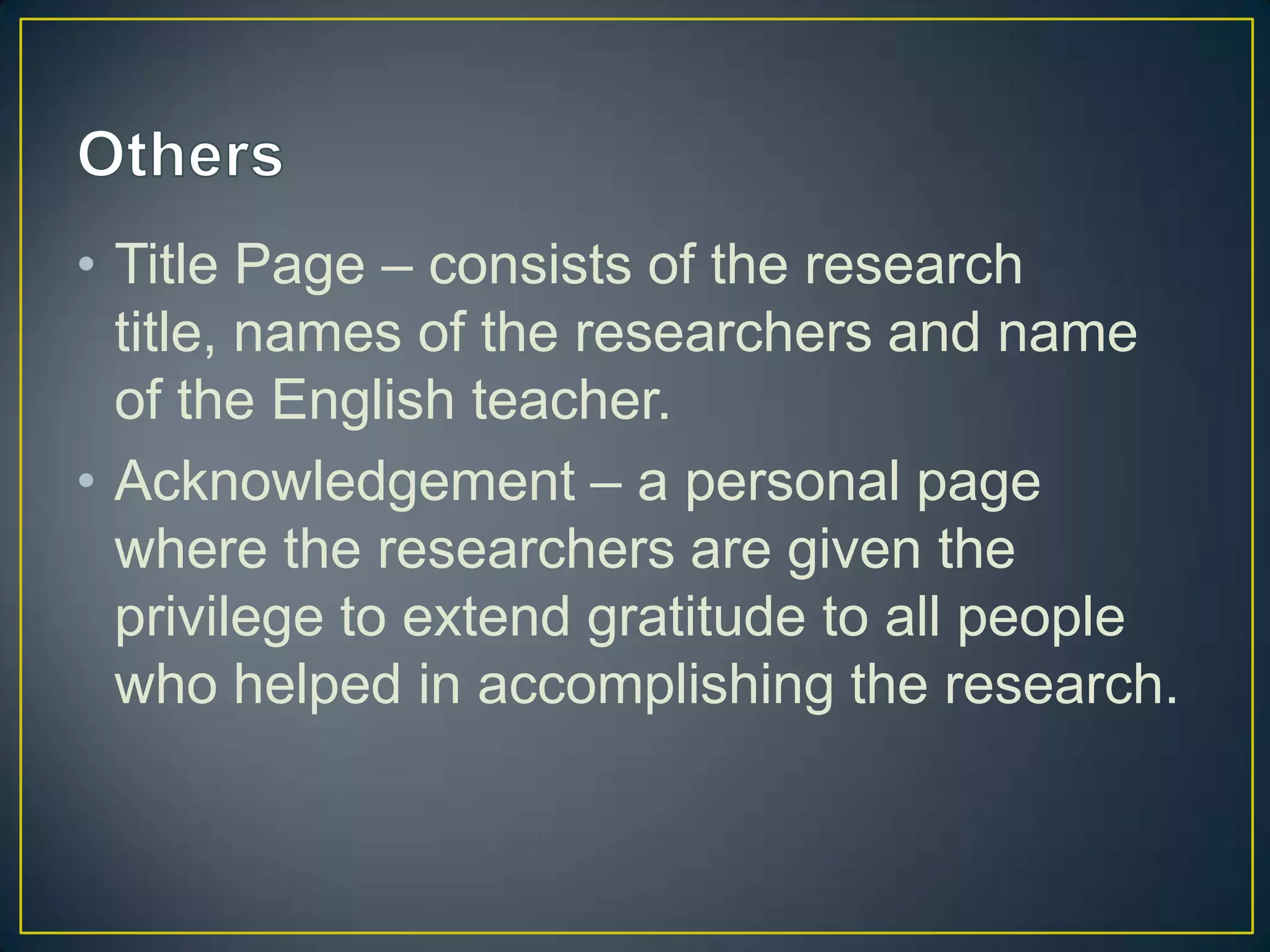 Parts of a research paper | PPTX