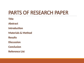Parts of a Research Paper lecture 1.pptx