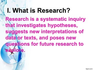 Parts of a research paper educ 241 | PPTX