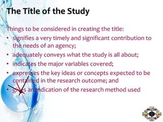 Parts of a research paper educ 241 | PPTX