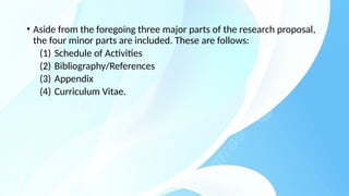 PARTS OF A RESEARCH PROPOSAL.pptxVFVFRFR | PPTX