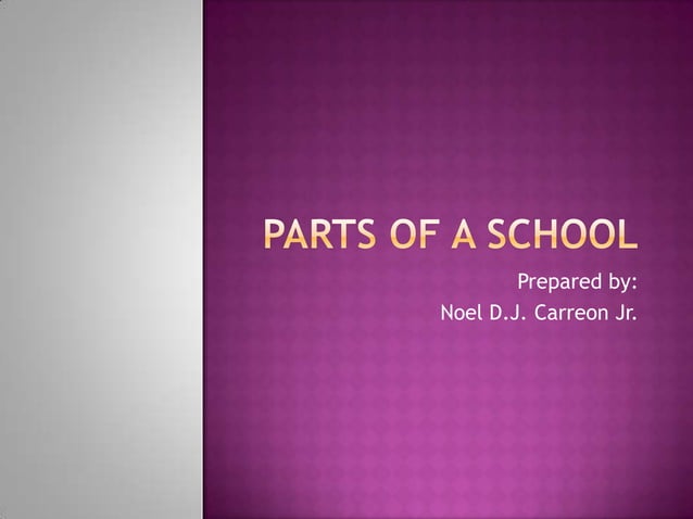 Parts of a School | PPT