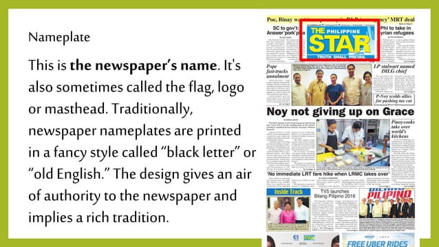 Parts of a school paper (English 14) | PPTX