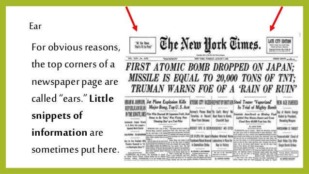 Parts of a school paper (English 14)