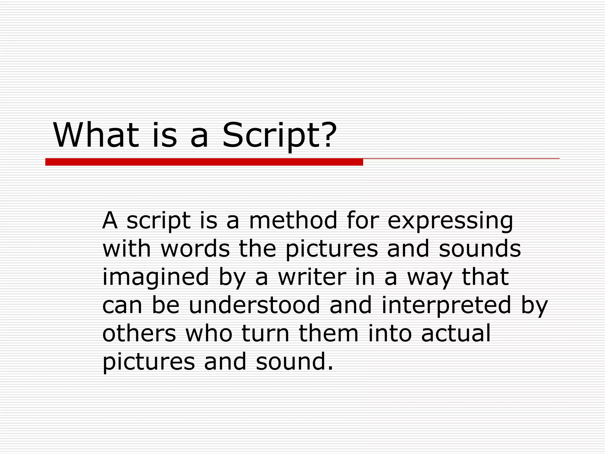 Parts of a Script | PPT