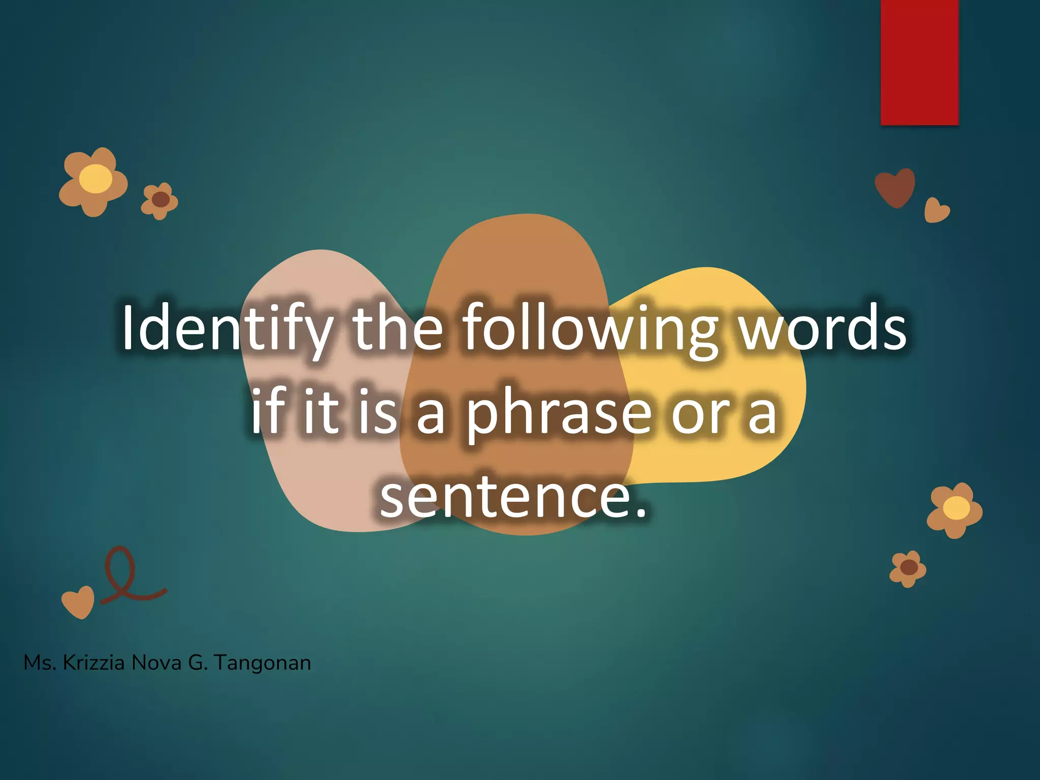 Parts of a sentence | PPT