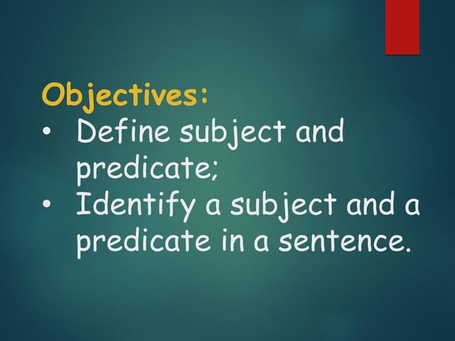 Parts of a sentence | PPT
