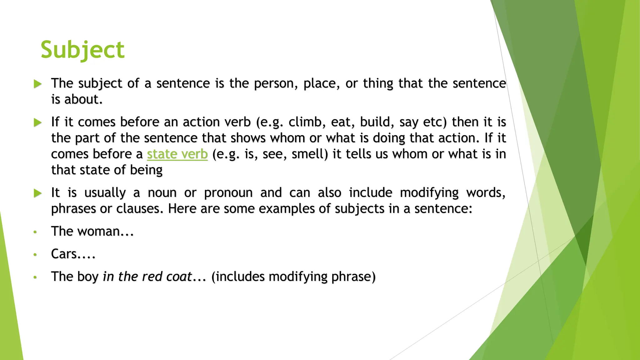 Parts of a Sentence.pptx | Programming Languages | Computing