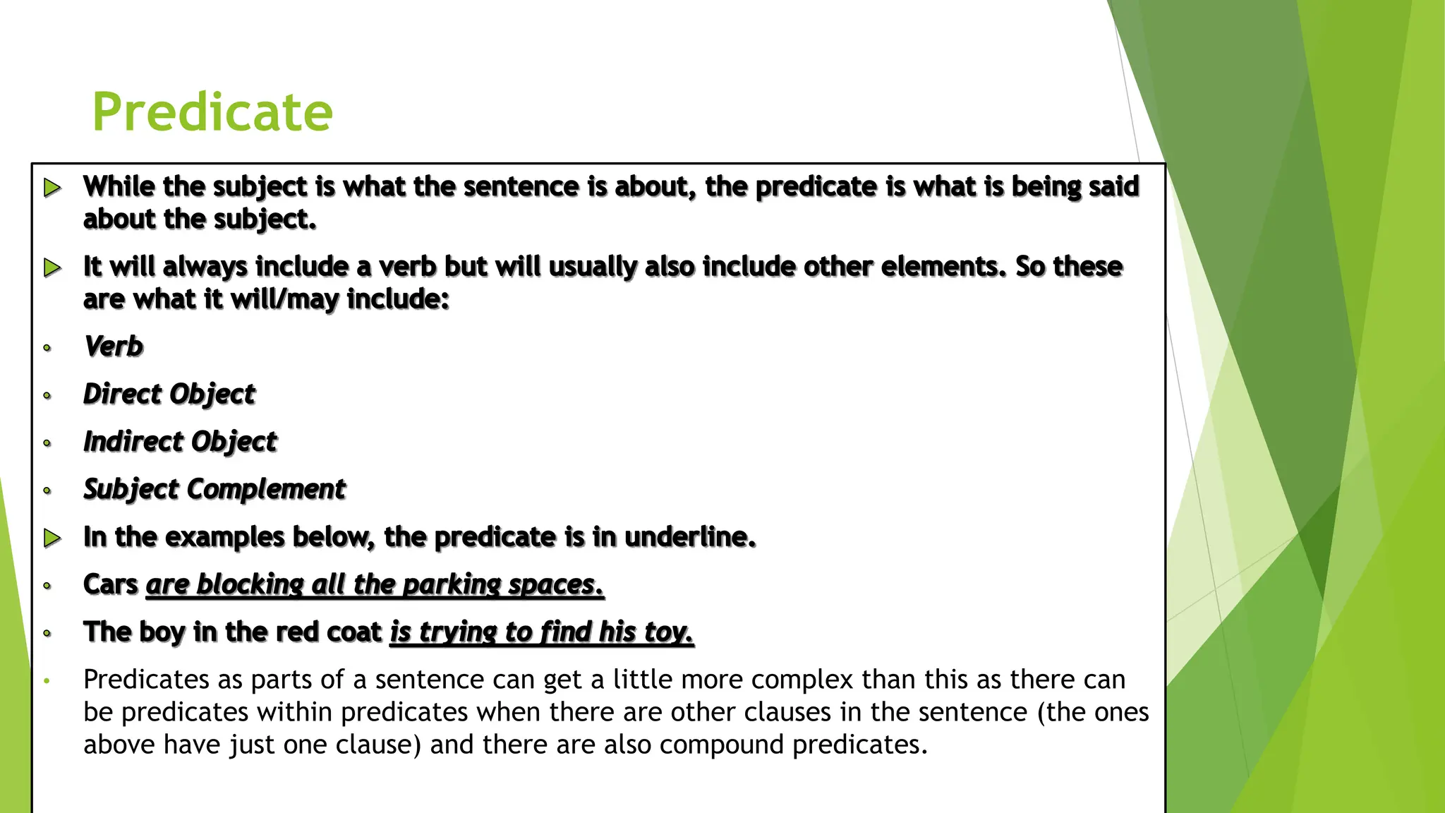Parts of a Sentence.pptx | Programming Languages | Computing