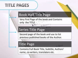 Parts of a Standard B21ook | PPTX