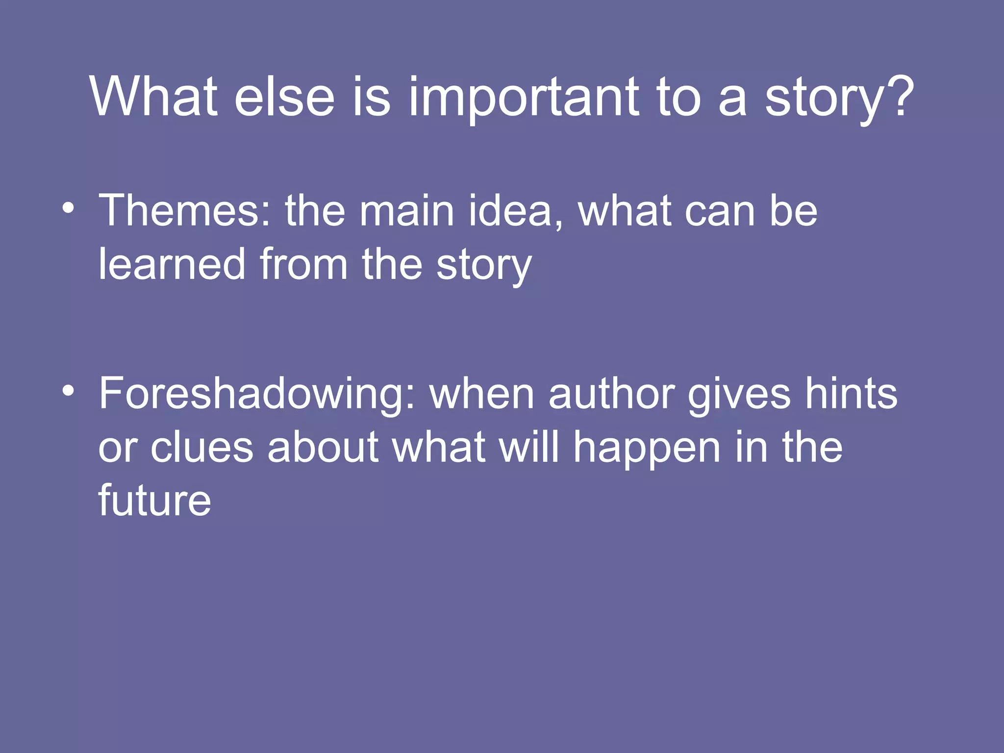 Parts Of A Story | PPT