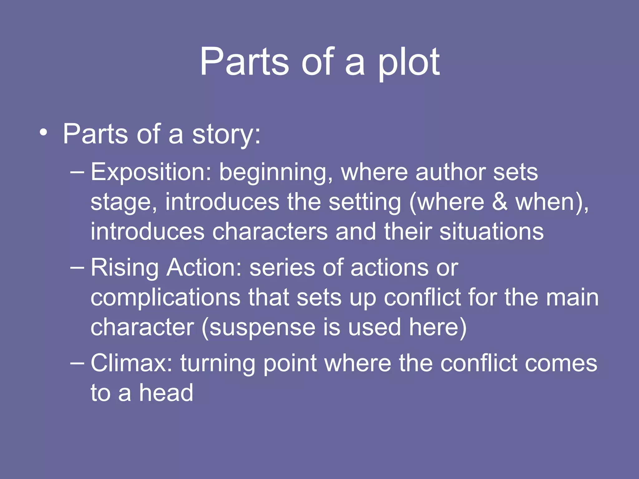 Parts Of A Story | PPT