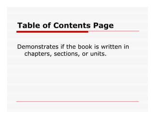Parts of a textbook | PDF