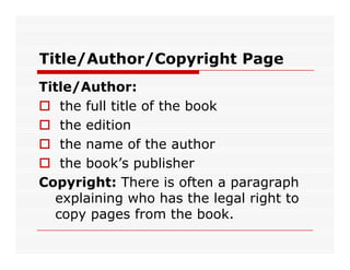 Parts of a textbook | PPT