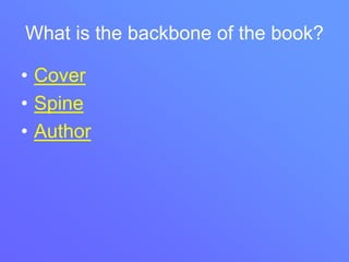 Parts of book pr.1 | PPT