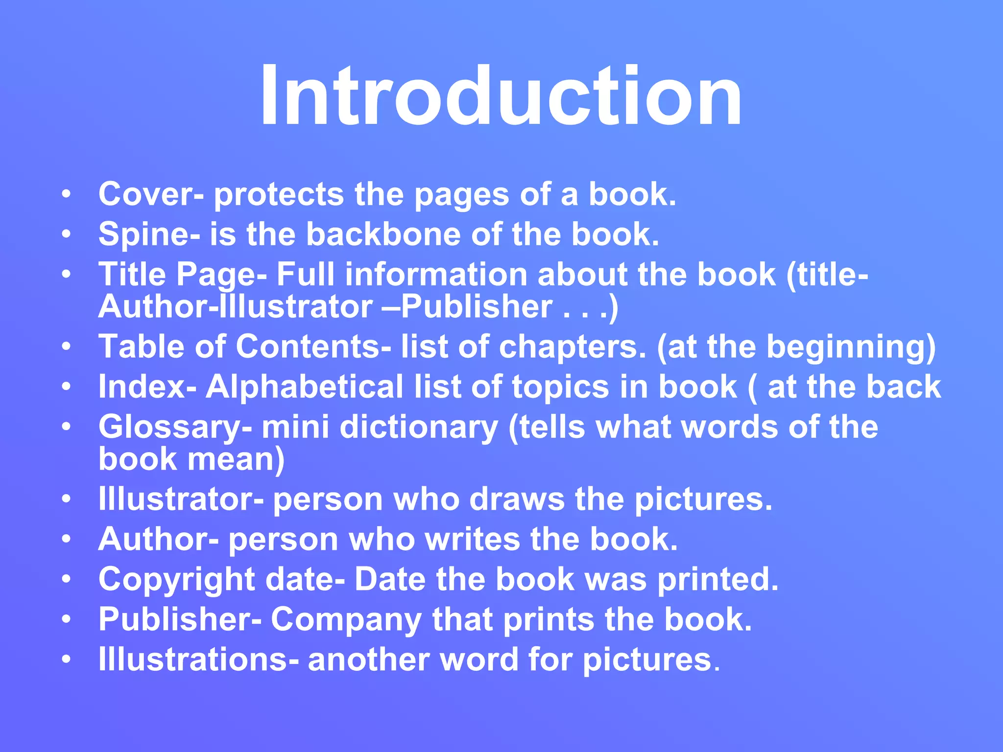Parts of books pr.2 pr.3 | PPT