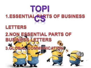 Parts of business letters and global communication | PPTX
