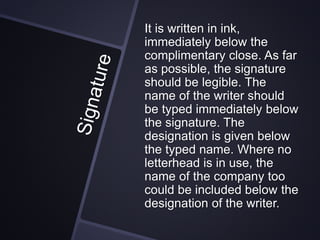 Parts of business letter | PPTX