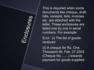 Parts of business letter | PPTX