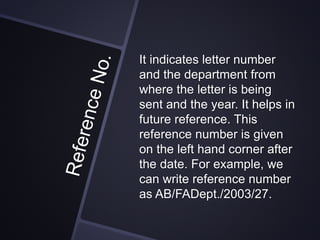 Parts of business letter | PPTX | Email | Internet