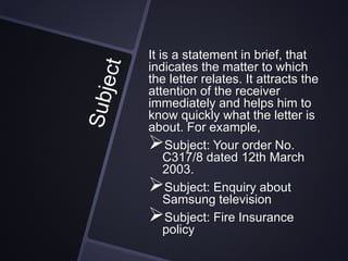 Parts of business letter | PPTX