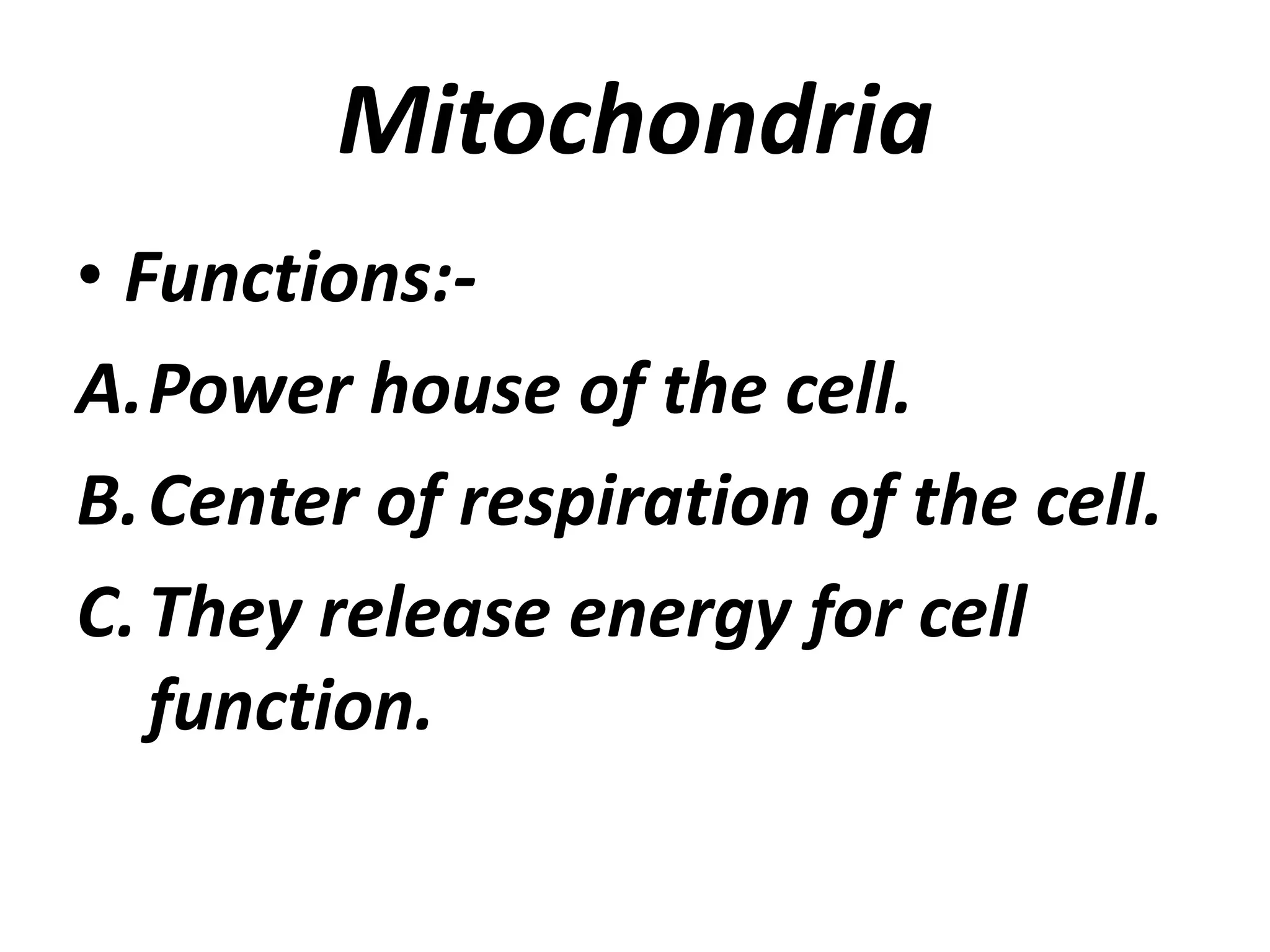 Parts of cell and their functions | PPTX