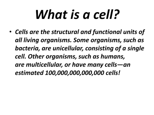 Parts of cell and their functions | PPTX