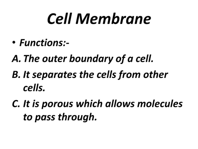 Parts of cell and their functions | PPTX