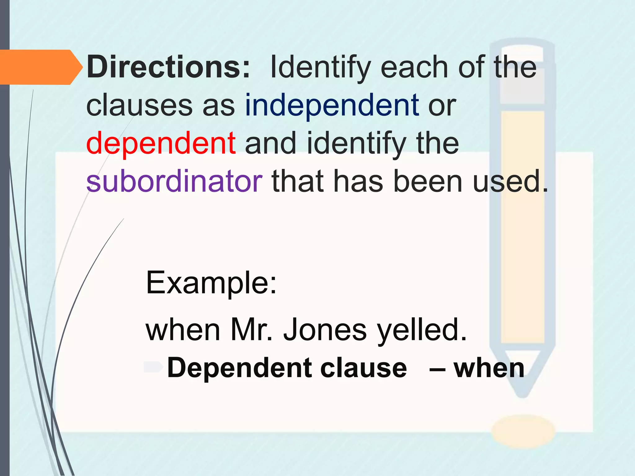 Parts of Complex Sentence | PPTX