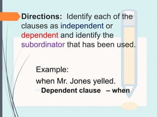 Parts of Complex Sentence | PPTX