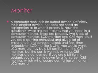 Parts of Computer | PPT
