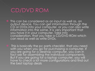 Parts of Computer | PPT